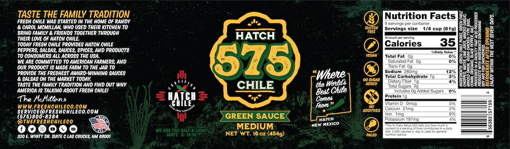 575 Hatch Green Chile Sauce | Fresh Chile