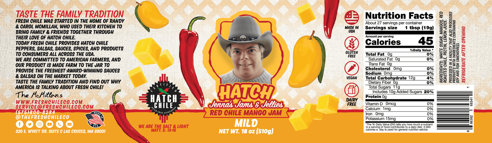 Jenna’s Jams & Jellies | Hatch Red Chile Mango Jam