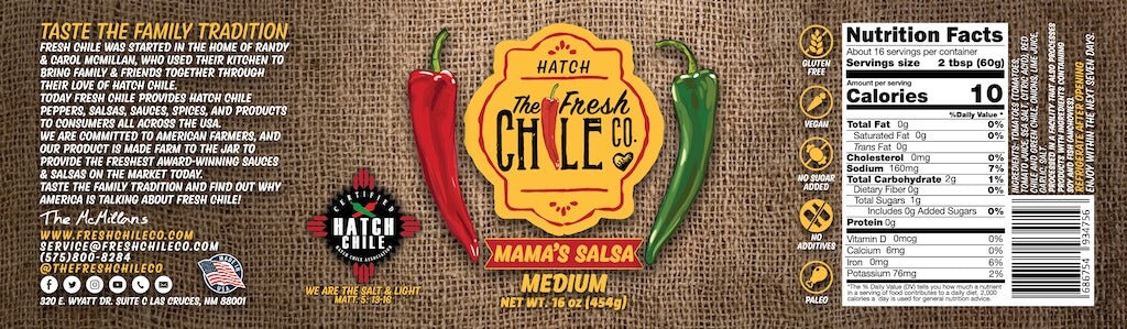 Mama's Blended Hatch Chile Salsa | The Fresh Chile Co